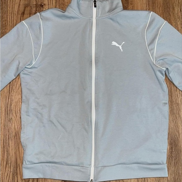 Puma | Other | Puma Light Blue Track Jacket | Poshmark